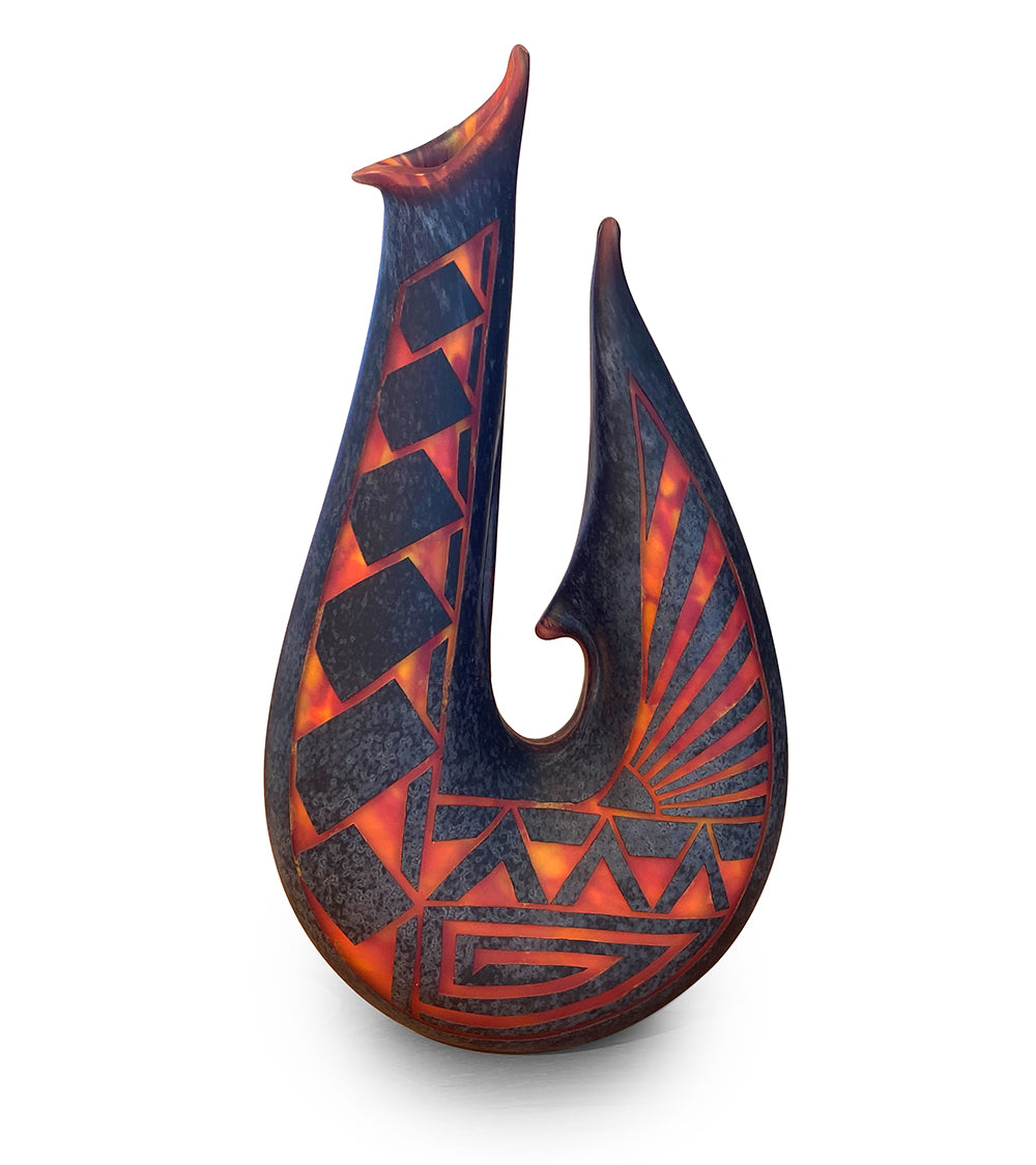 Glass "Black & Grey Lava Mix Fish Hook - FH77" – Martin & MacArthur