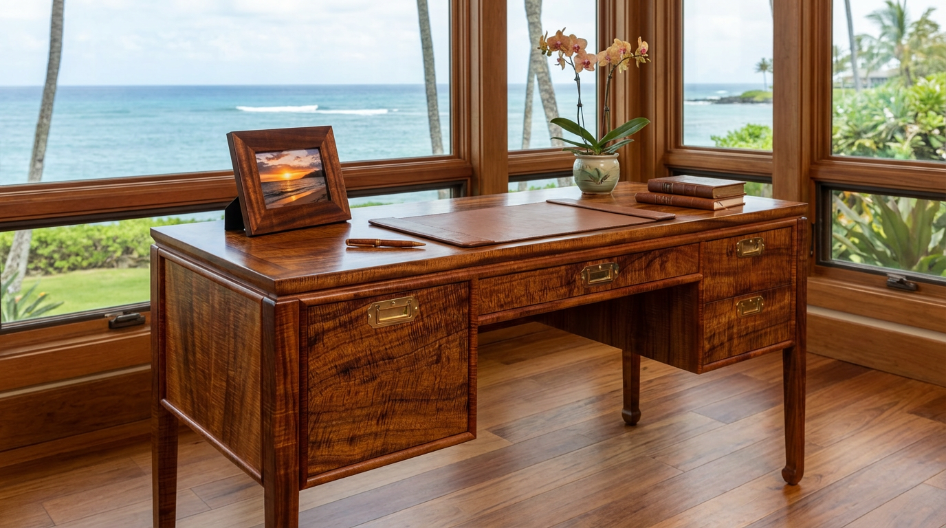 Creating a High-End Office with Koa Wood Desks, Frames & Accessories ...