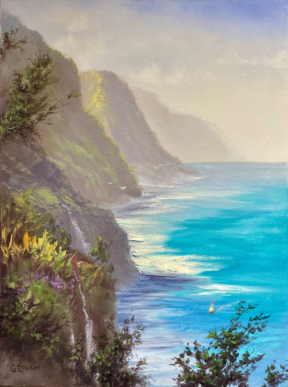 Original Painting: Uncharted Trails, Na Pali by George Eguchi – Martin ...