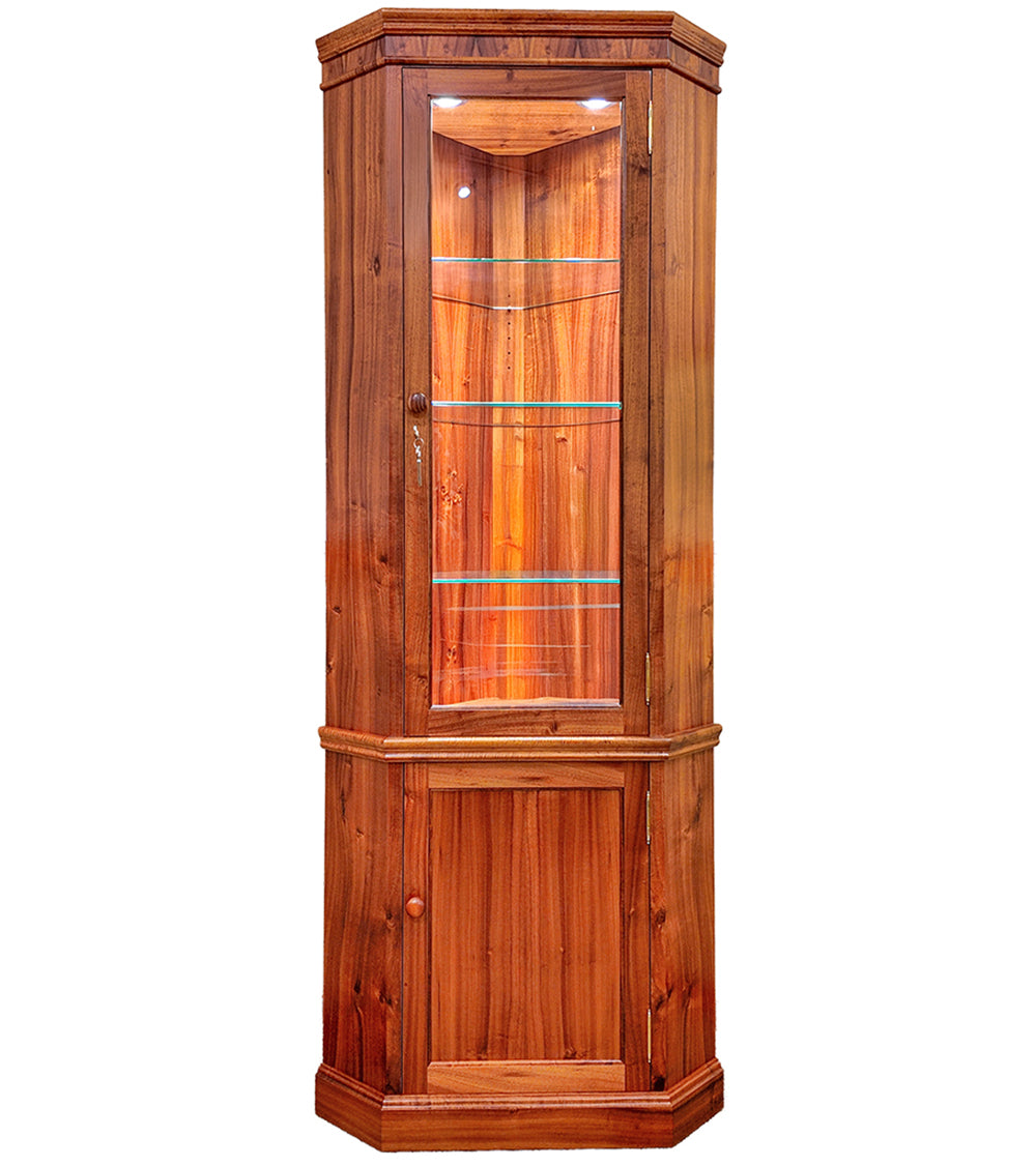 Narrow Corner Display Cabinet, Door Below – Martin & MacArthur