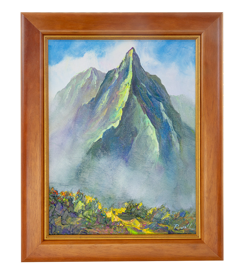 Original Painting: Above the Pali 7/24 by Michael Powell in Koa Frame ...