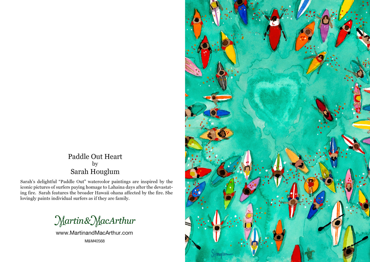 Greeting Card "Paddle Out Heart" by Sarah Houglum – Martin & MacArthur