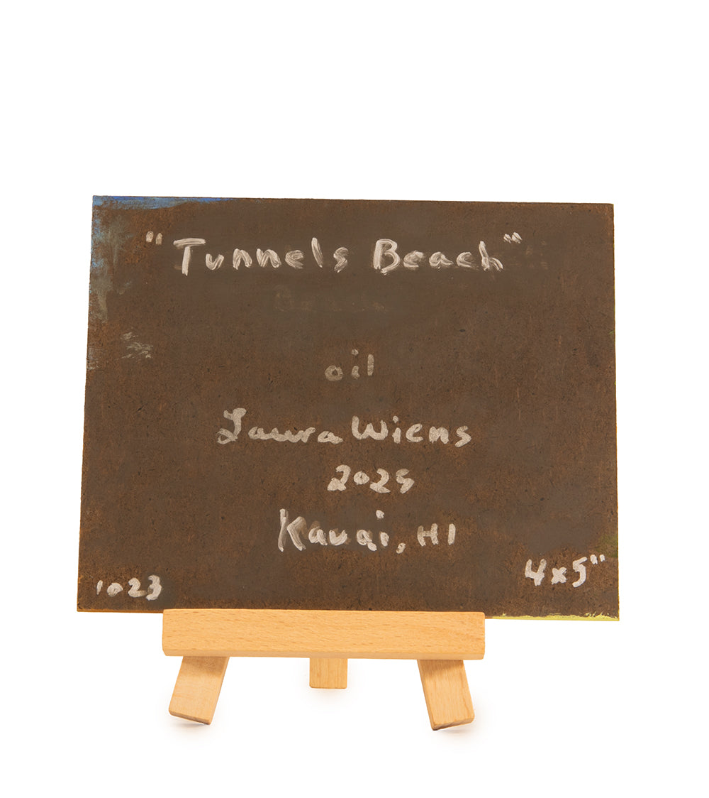 Pintura al óleo original "Top of the Royal Hawaiian 1003" con caballet ...