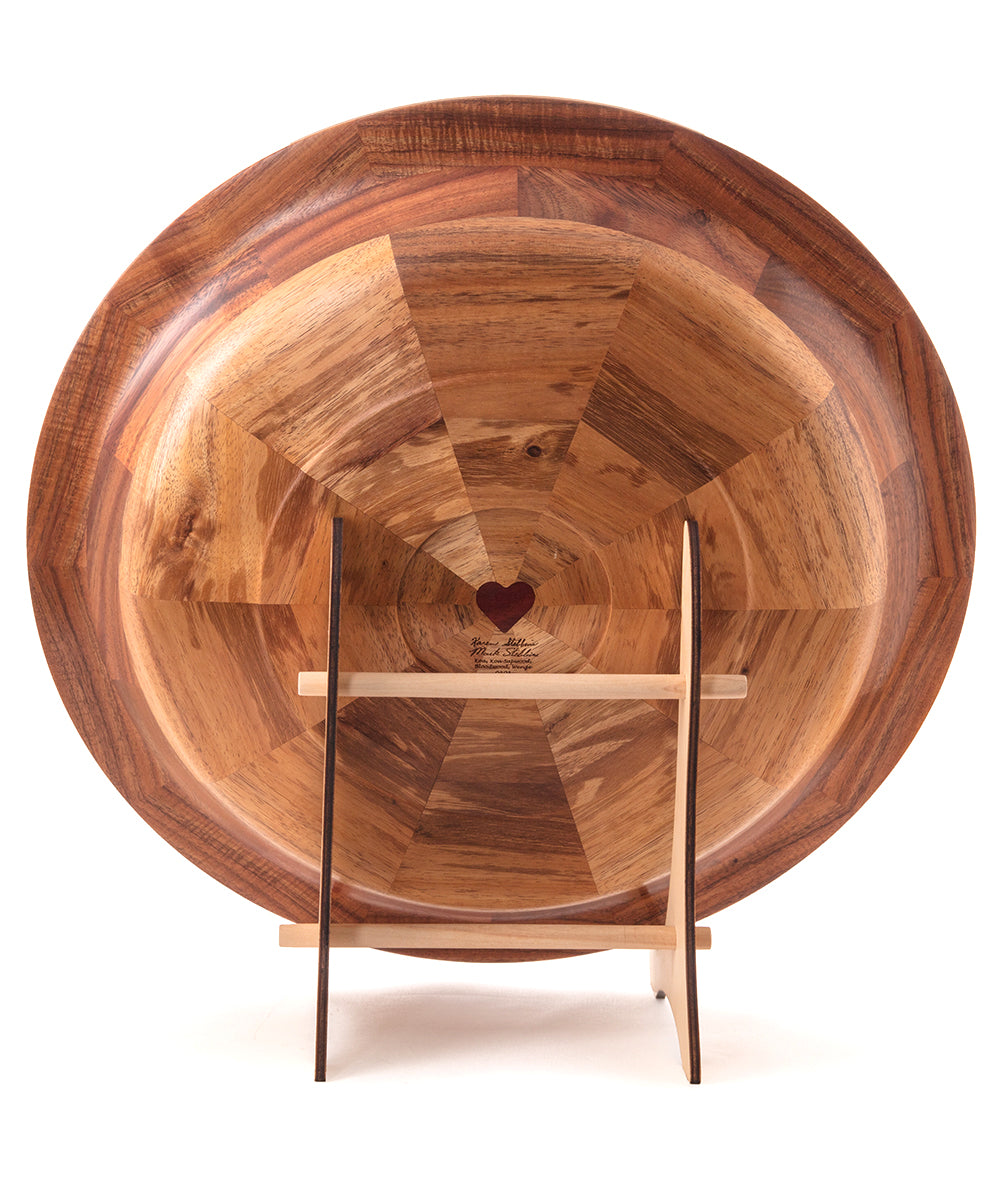 Segmented Koa Platter "Seeing Stars 401" 20" by Mark and Karen Stebbin ...