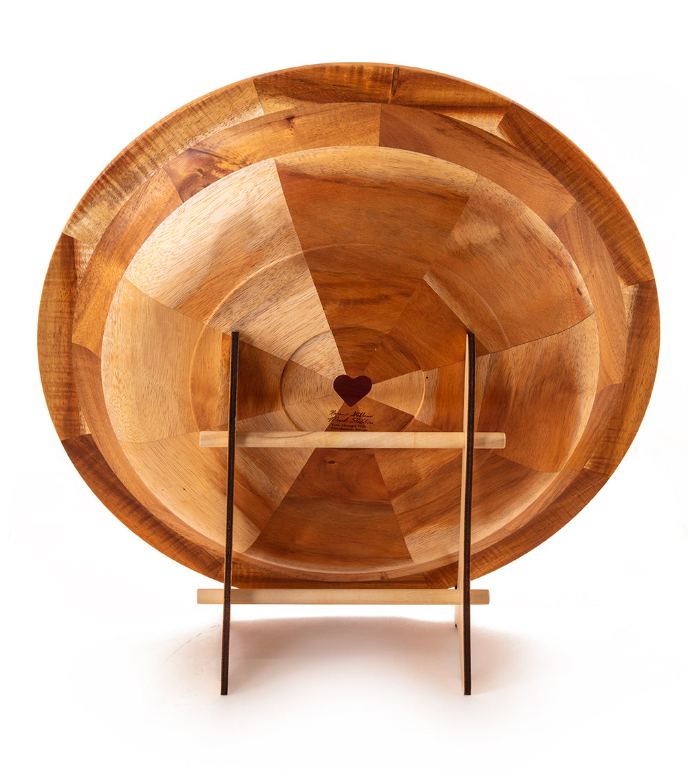 Segmented Koa Platter "Compass Rose" 20" by Mark and Karen Stebbins ...