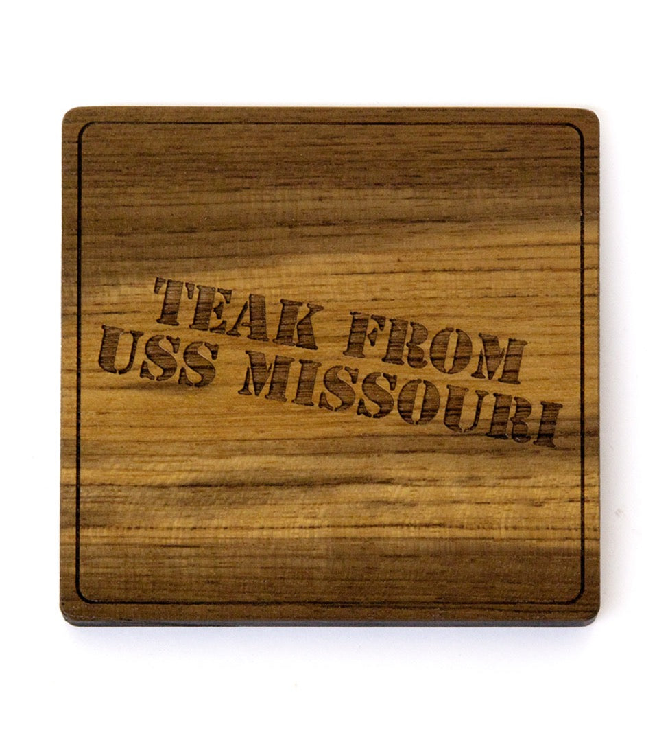 USS Missouri Teak Coaster, Stencil – Martin & MacArthur